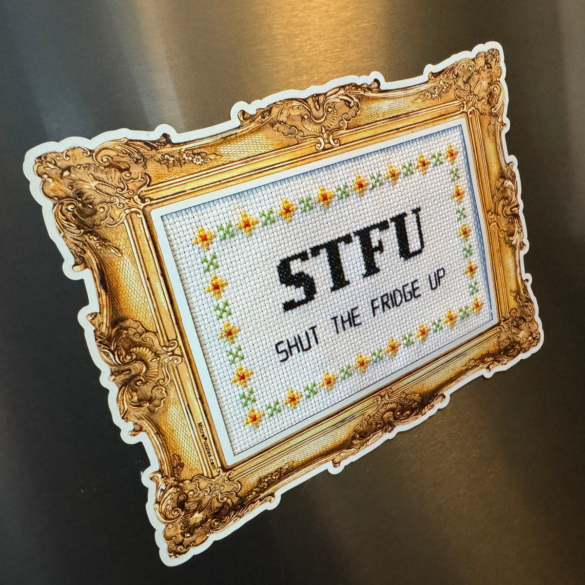 Fridge Magnet Frame Kit: STFU – Subversive Cross Stitch