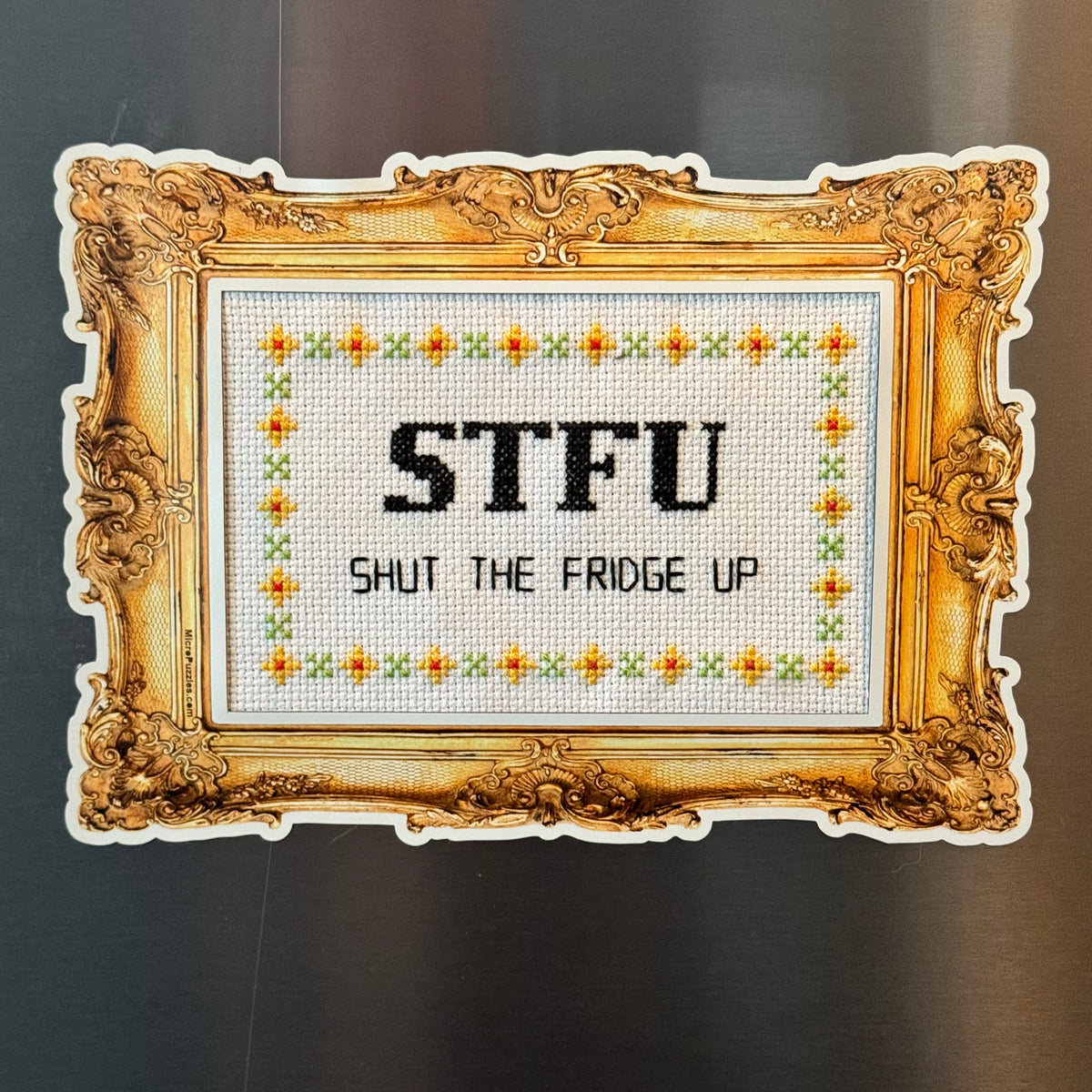 Fridge Magnet Frame Kit: STFU – Subversive Cross Stitch
