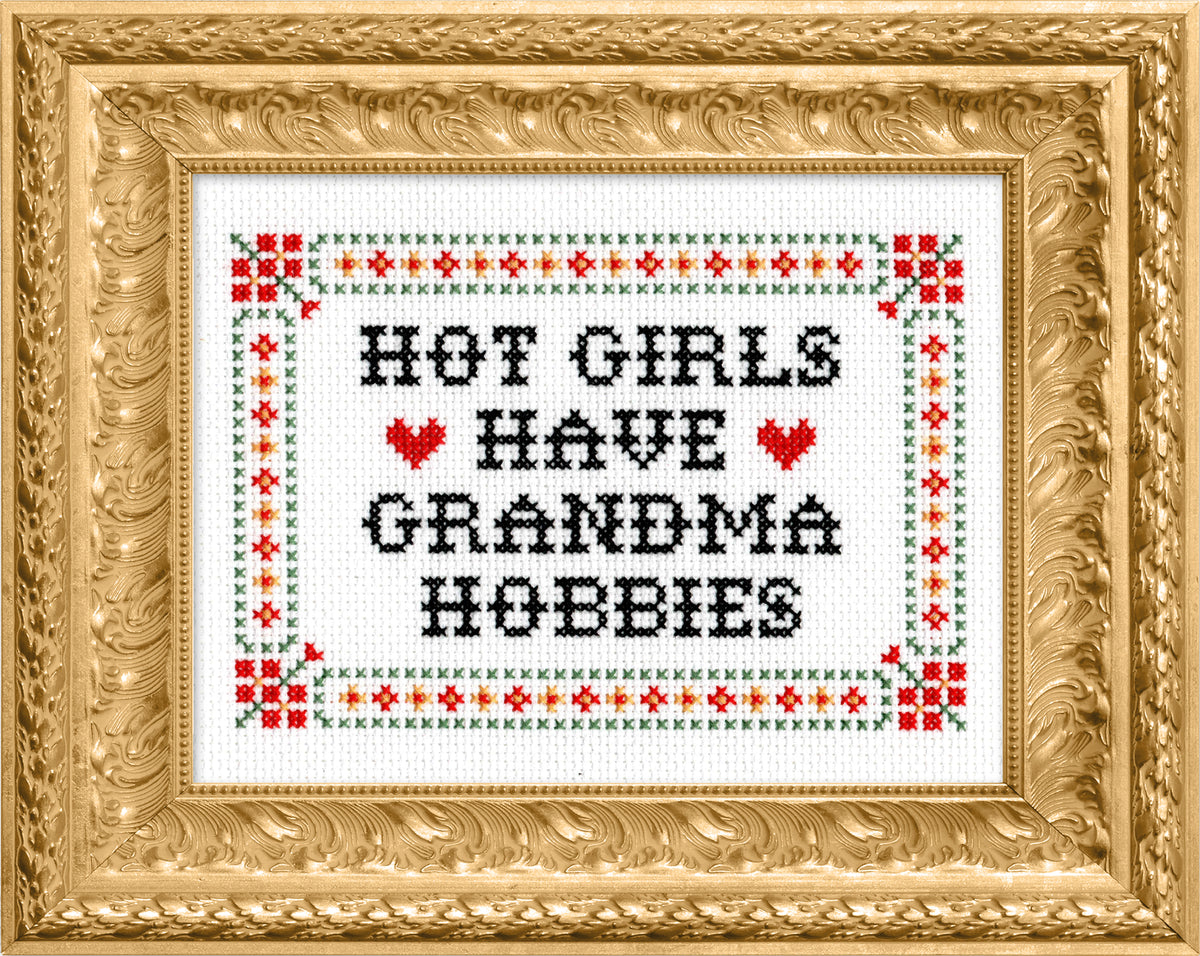 Hot Girls Have Grandma Hobbies – Subversive Cross Stitch