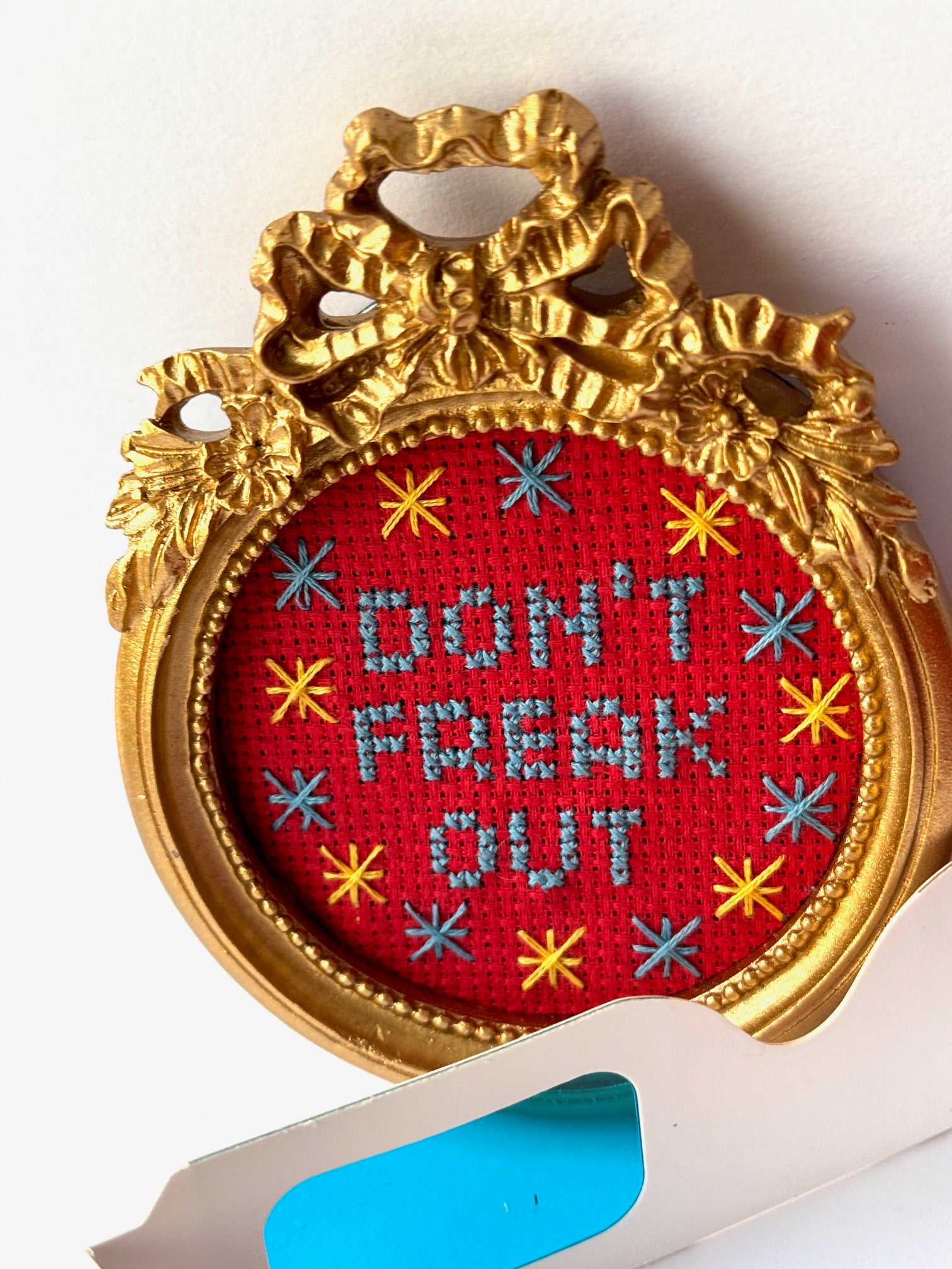 Don't Freak Out 3D Kit with Frame – Subversive Cross Stitch