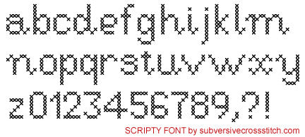 PDF: Scripty Font – Subversive Cross Stitch