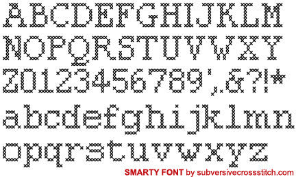 PDF: Smarty Font – Subversive Cross Stitch
