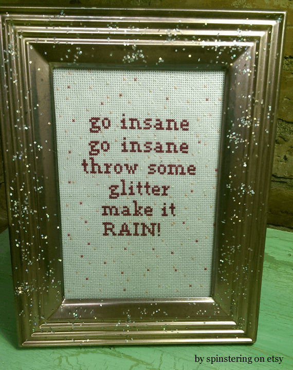 PDF: go insane go insane throw some glitter... – Subversive Cross Stitch