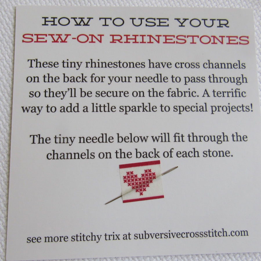 Pack of Tiny Sew-On Rhinestones – Subversive Cross Stitch