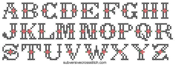PDF: FREE Rose Font – Subversive Cross Stitch